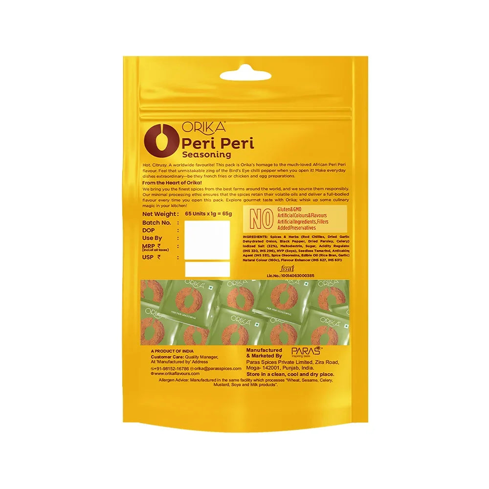Orika African Peri Peri All Purpose Seasoning, 65 Sachet